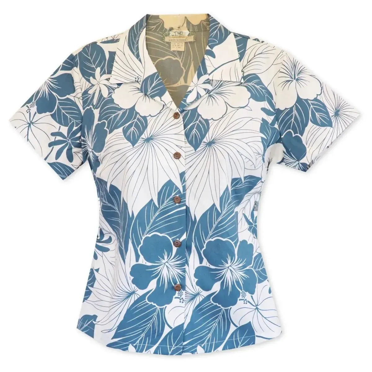 Alohaz | haven blue hawaiian lady blouse